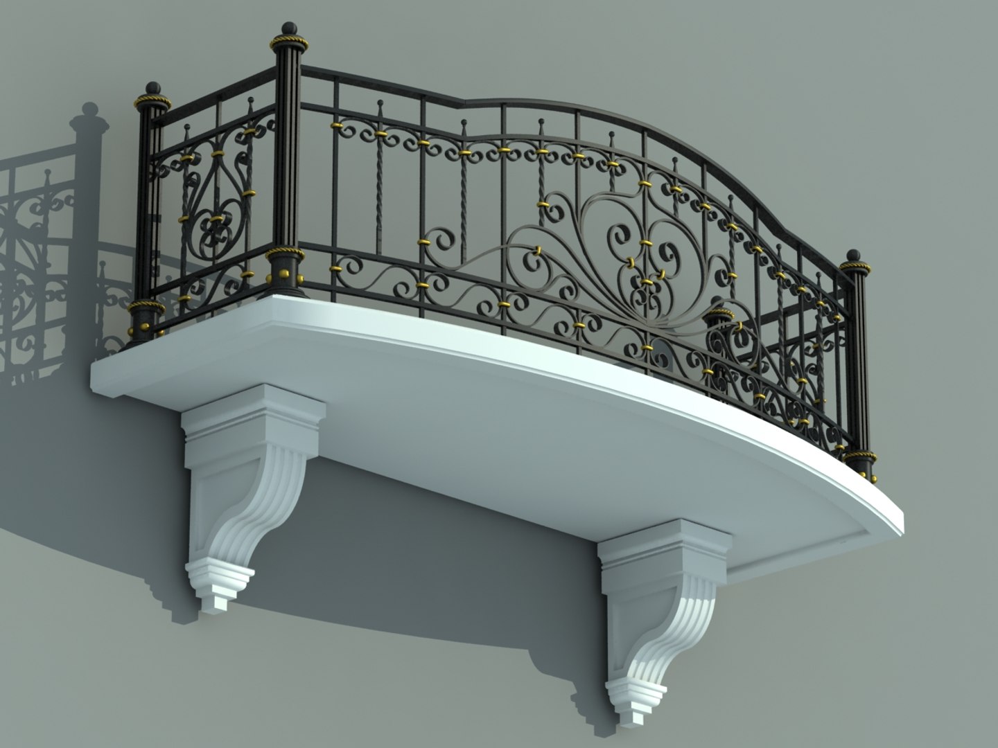 3d Model Architectural Balcony