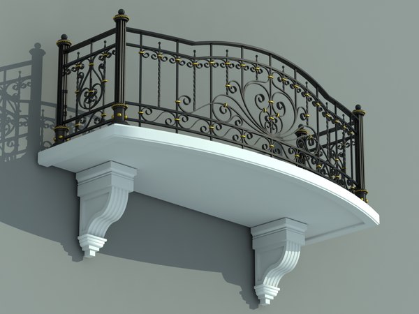 architectural balcony 3d model