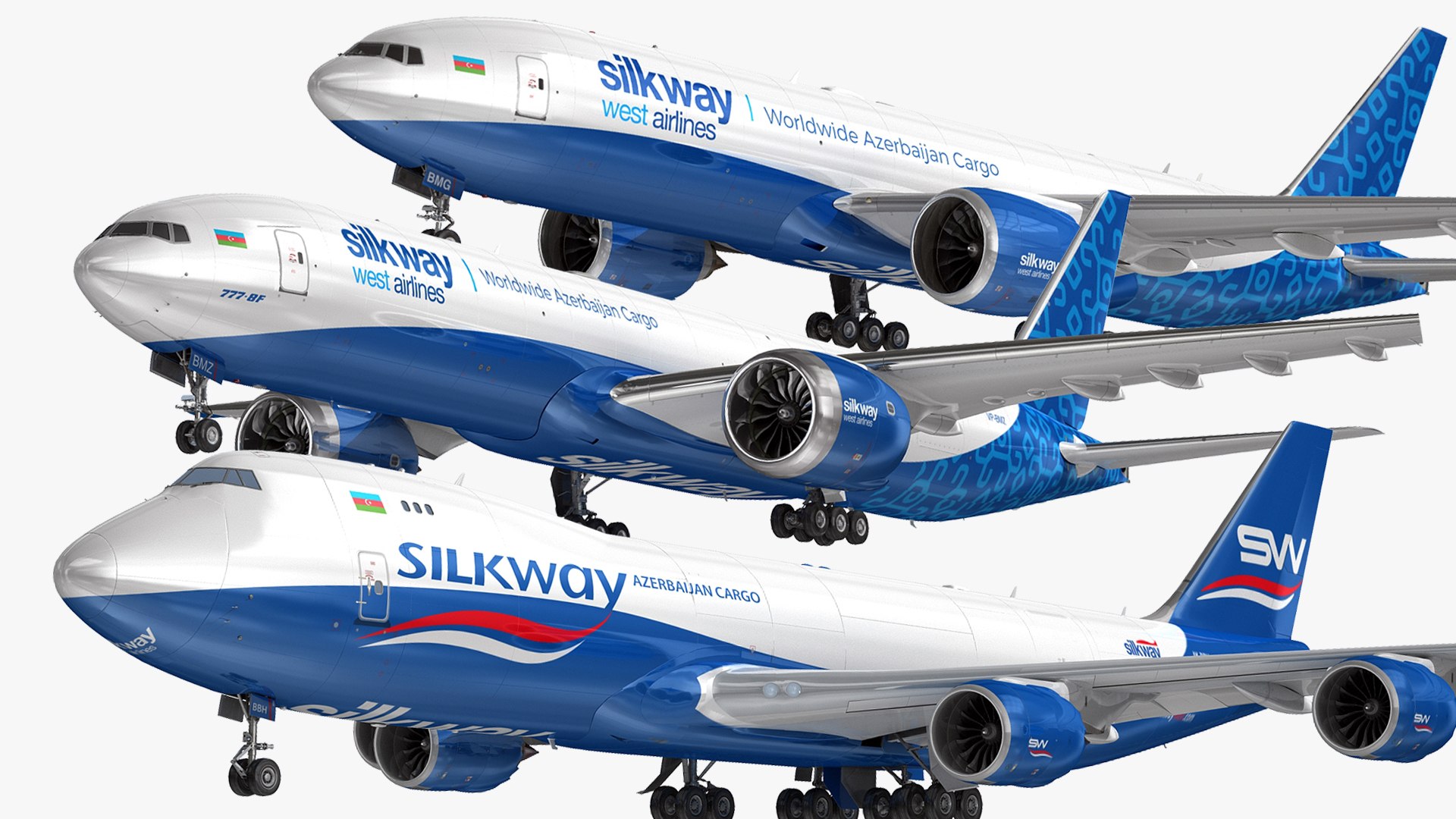 Silk Way West Airlines Fleet Model - TurboSquid 2418388