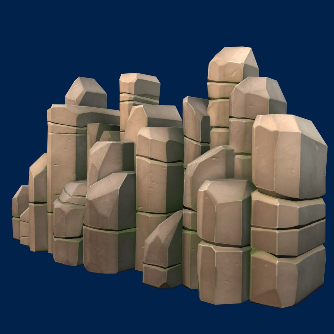 3D Model Cartoon Stone - TurboSquid 1628345