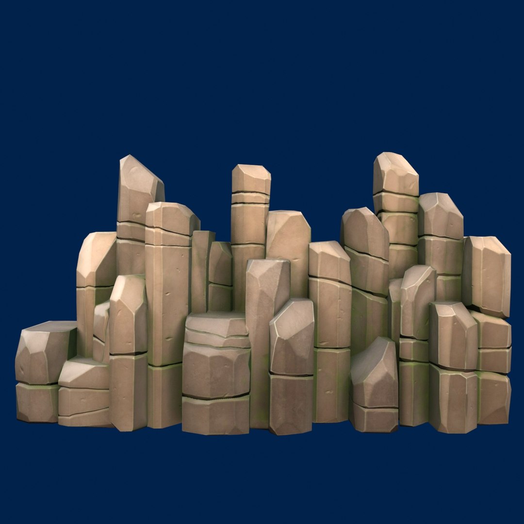 3D Model Cartoon Stone - TurboSquid 1628345