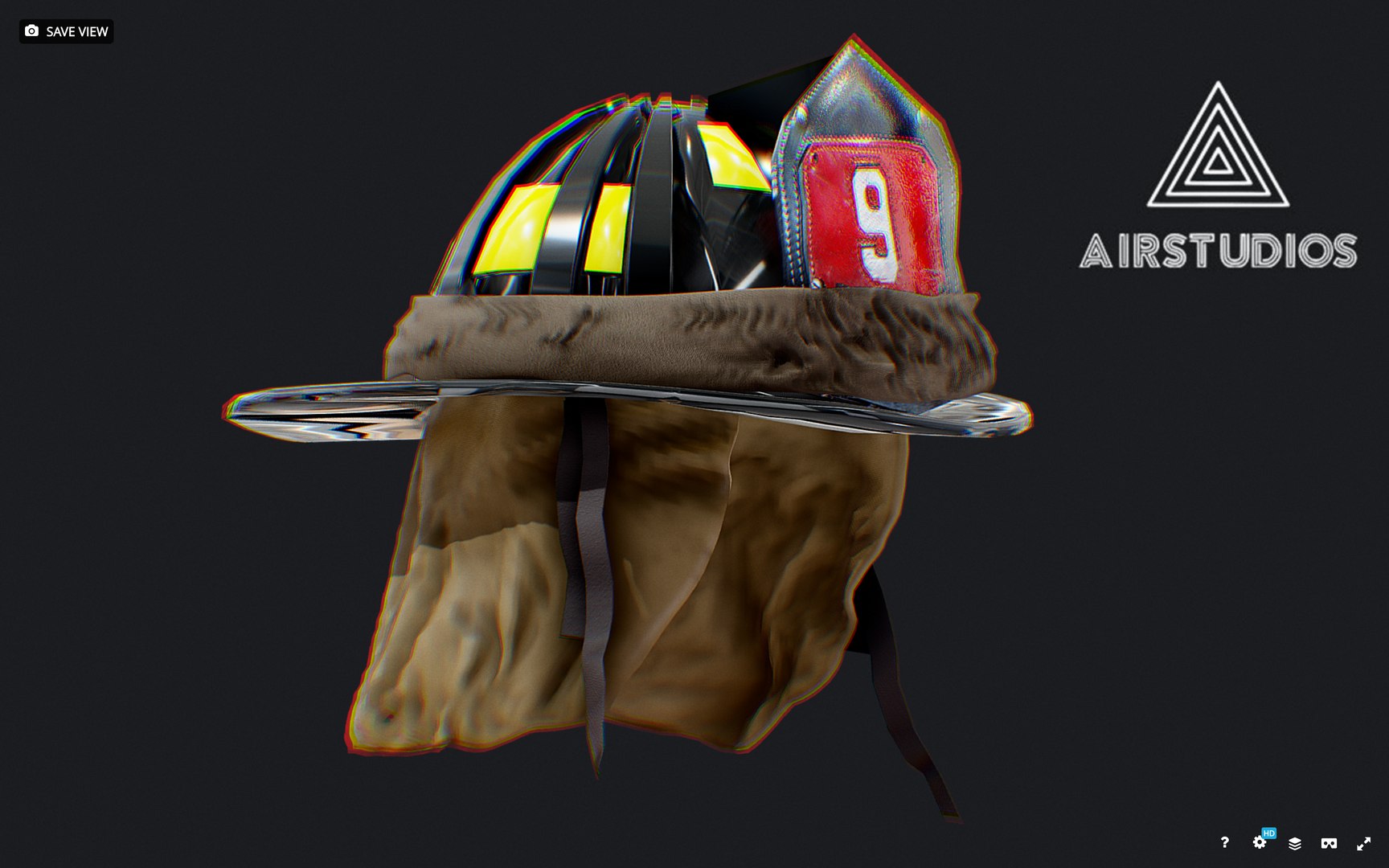 3D FireFighter Helmet Model - TurboSquid 1887281