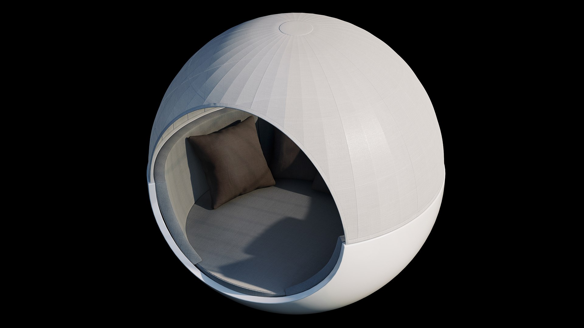 3D model Ulm moon daybed with sunroof - TurboSquid 1780317