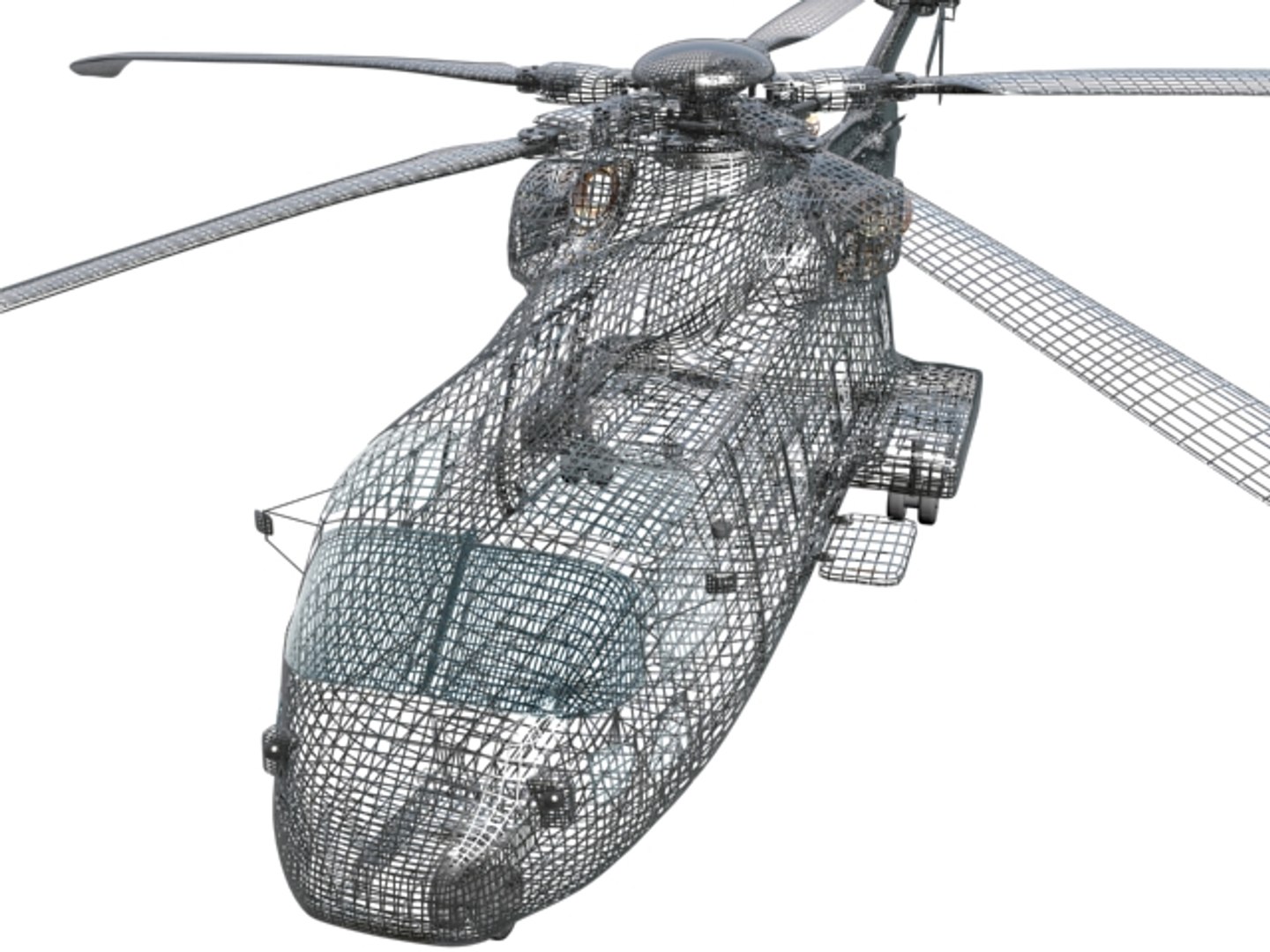 3d merlin helicopter model
