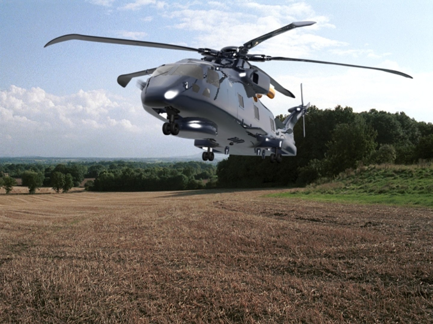 3d merlin helicopter model