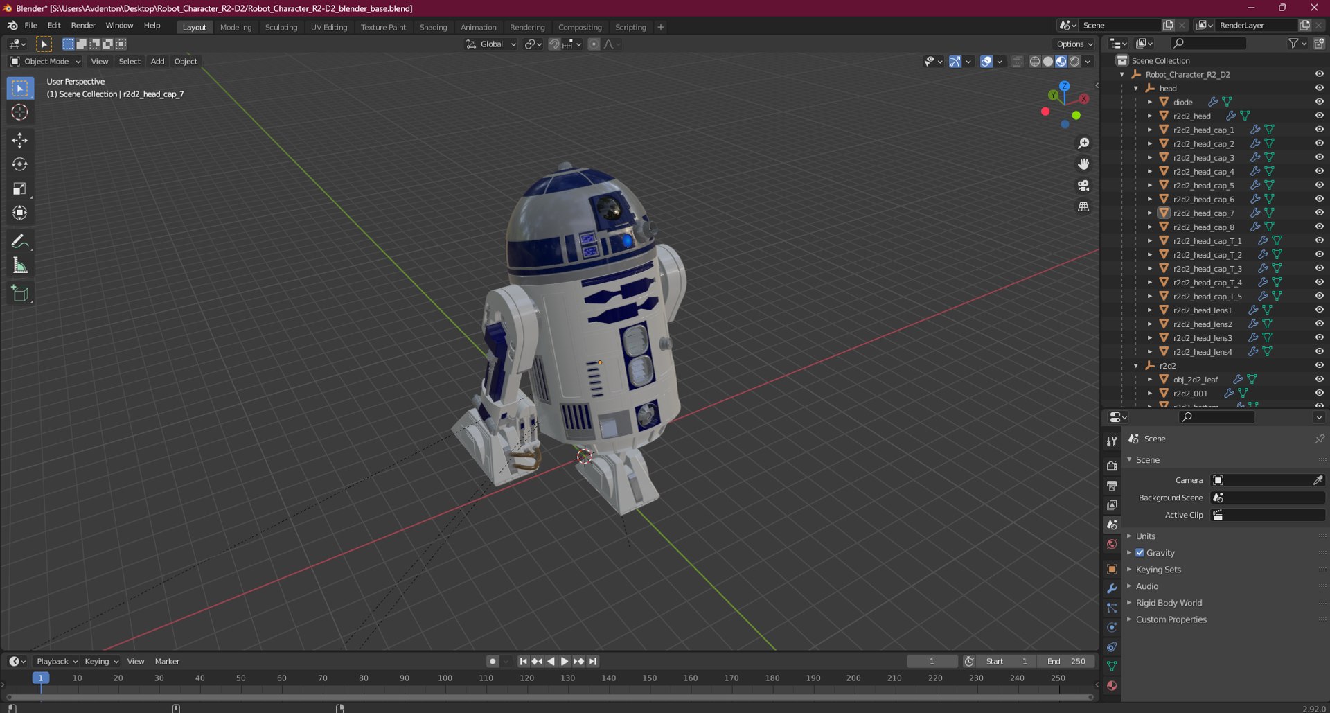 3D Model Robot Character R2-D2 - TurboSquid 2268135