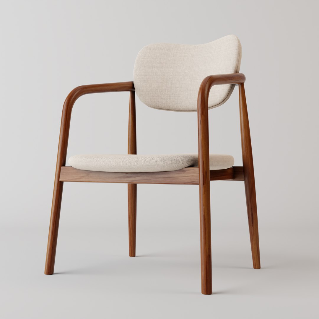Henry Wooden Dining Chair model - TurboSquid 1929634