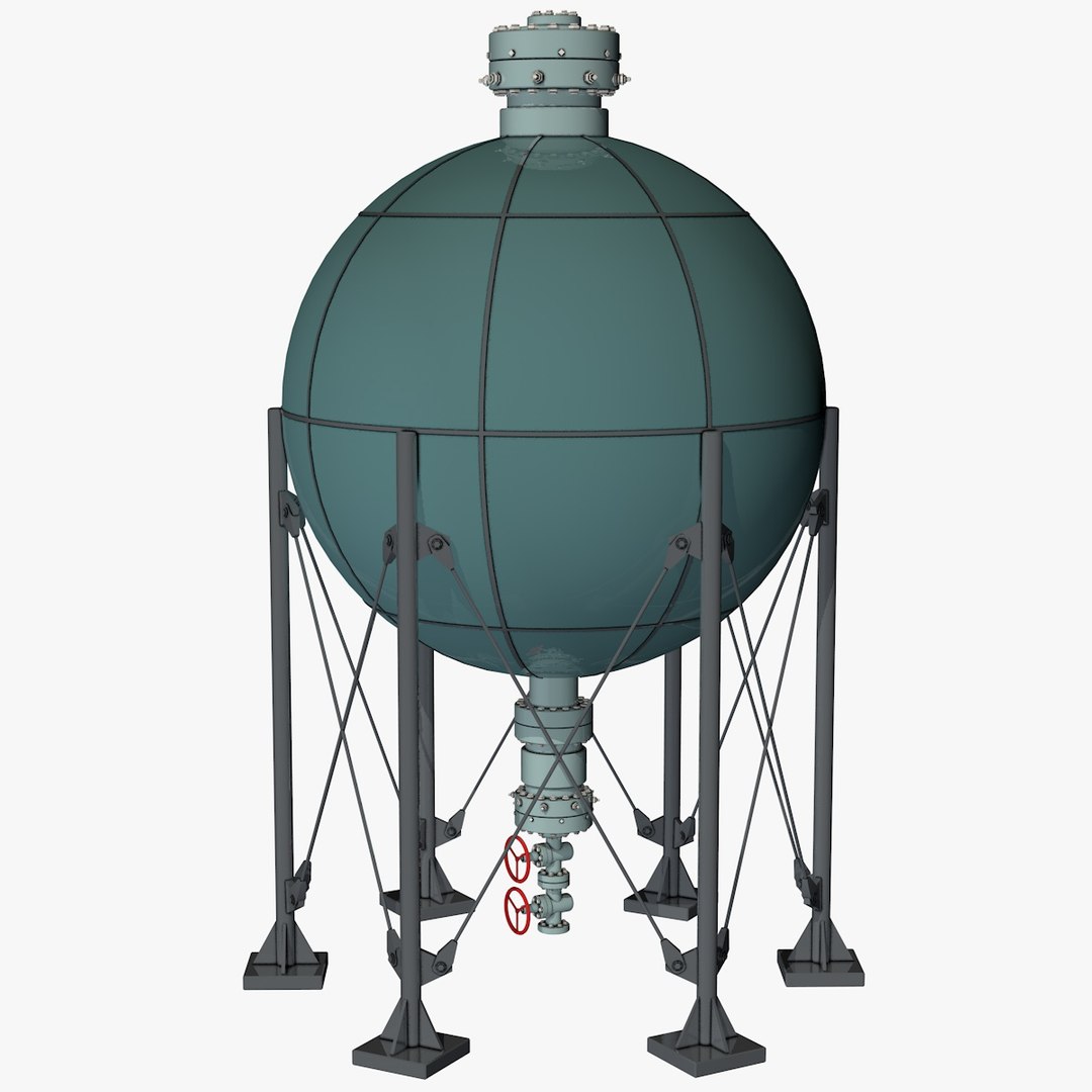 Storage Spherical Tank 3d Model