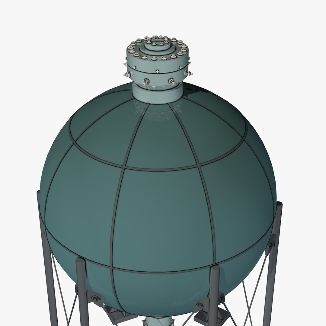 Storage Spherical Tank 3d Model