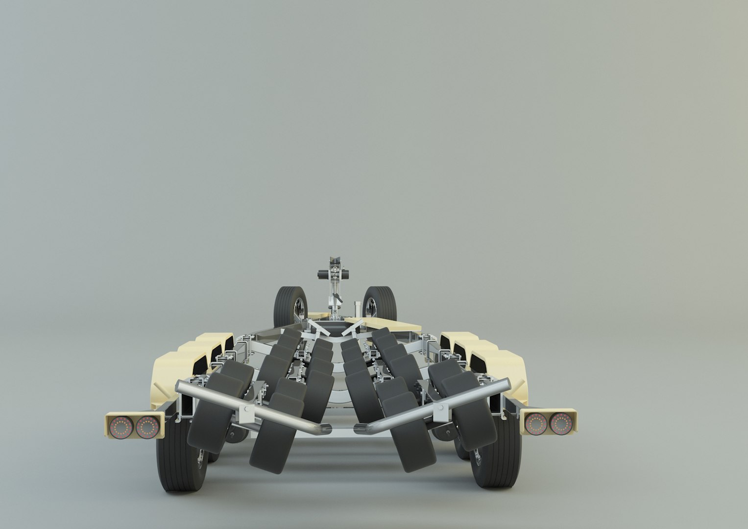 3D Tri Axle Boat Trailer Model - TurboSquid 2069870