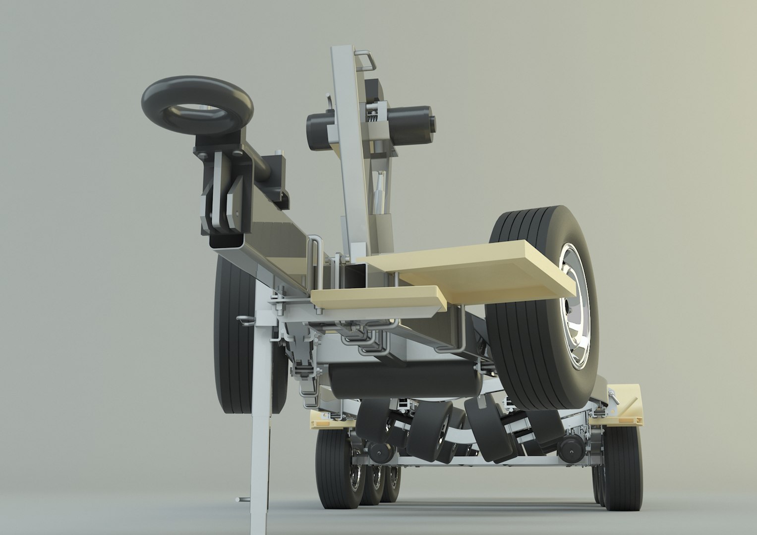 3D tri axle boat trailer model - TurboSquid 2069870