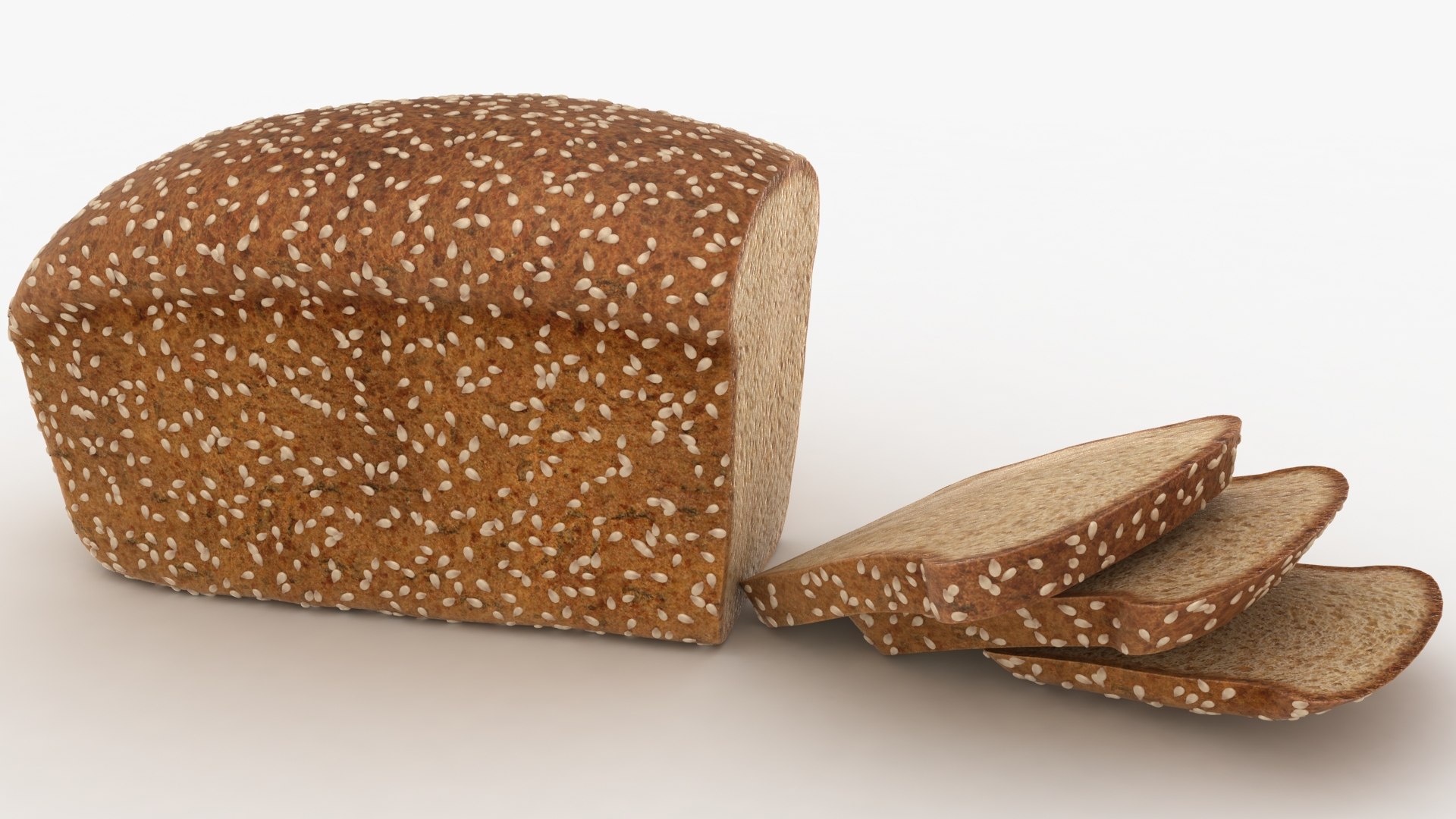 Realistic Sesame Bread 3D Model - TurboSquid 1448496