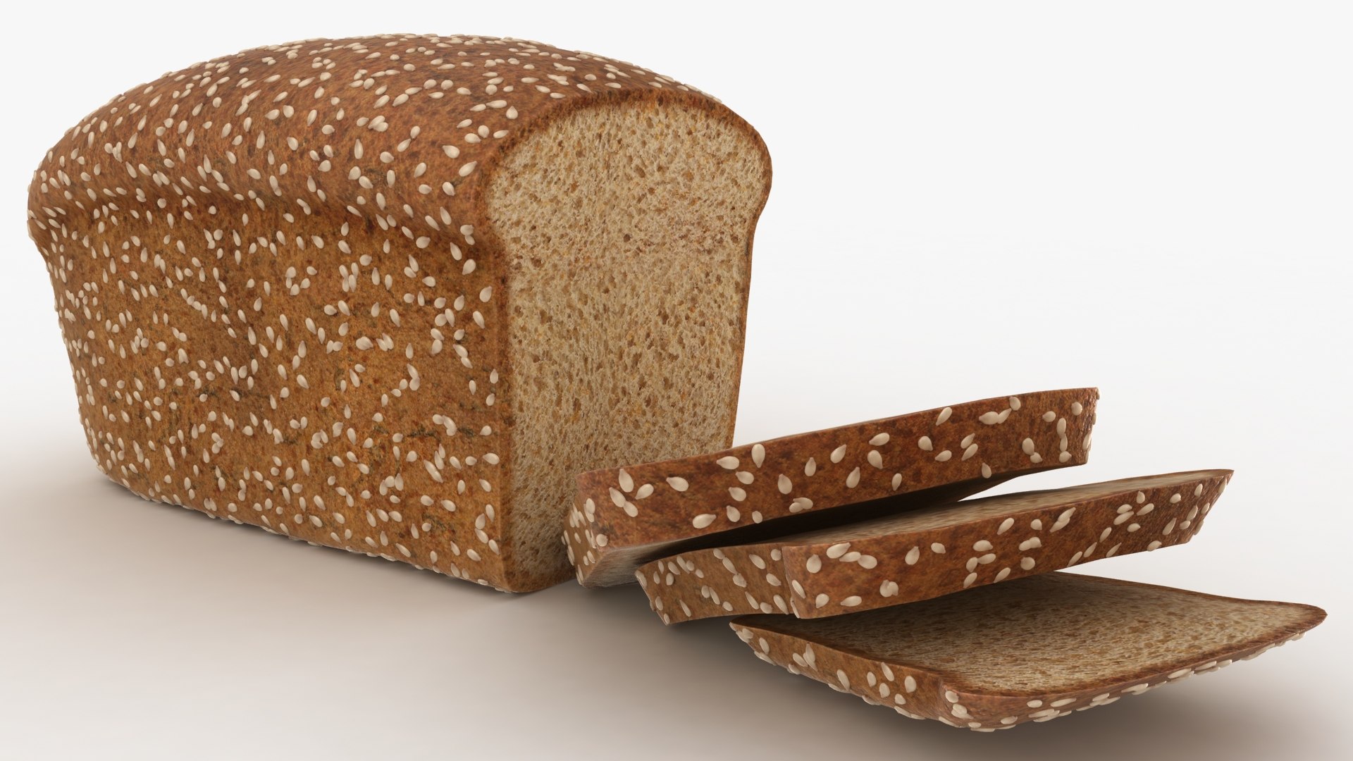 Realistic Sesame Bread 3D Model - TurboSquid 1448496