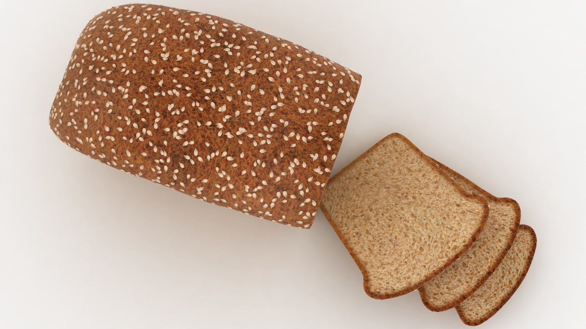 Realistic Sesame Bread 3D Model - TurboSquid 1448496