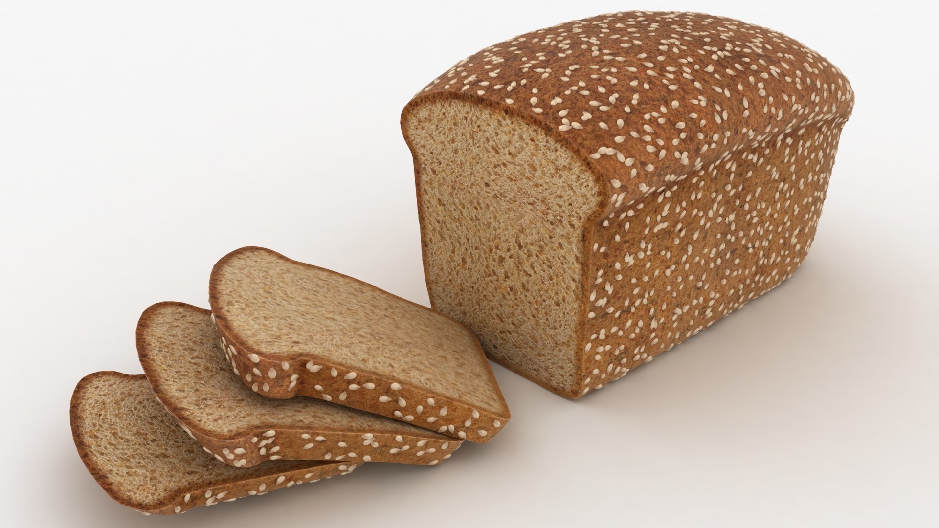 Realistic Sesame Bread 3D Model - TurboSquid 1448496