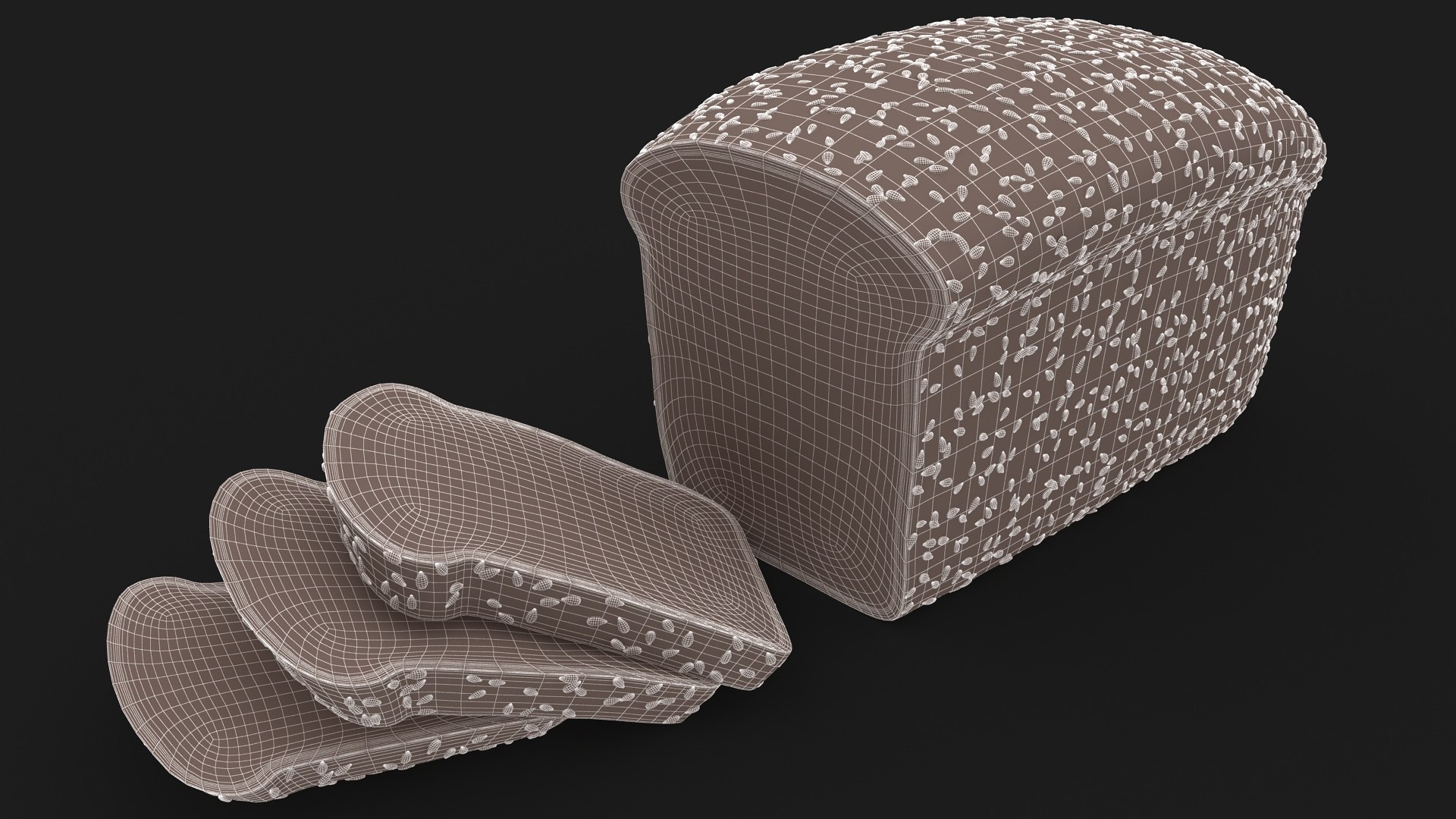 Realistic Sesame Bread 3D Model - TurboSquid 1448496