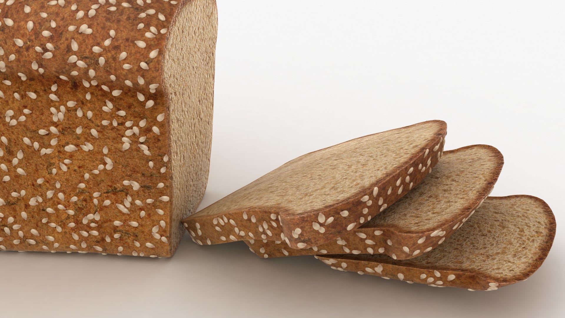 Realistic Sesame Bread 3D Model - TurboSquid 1448496