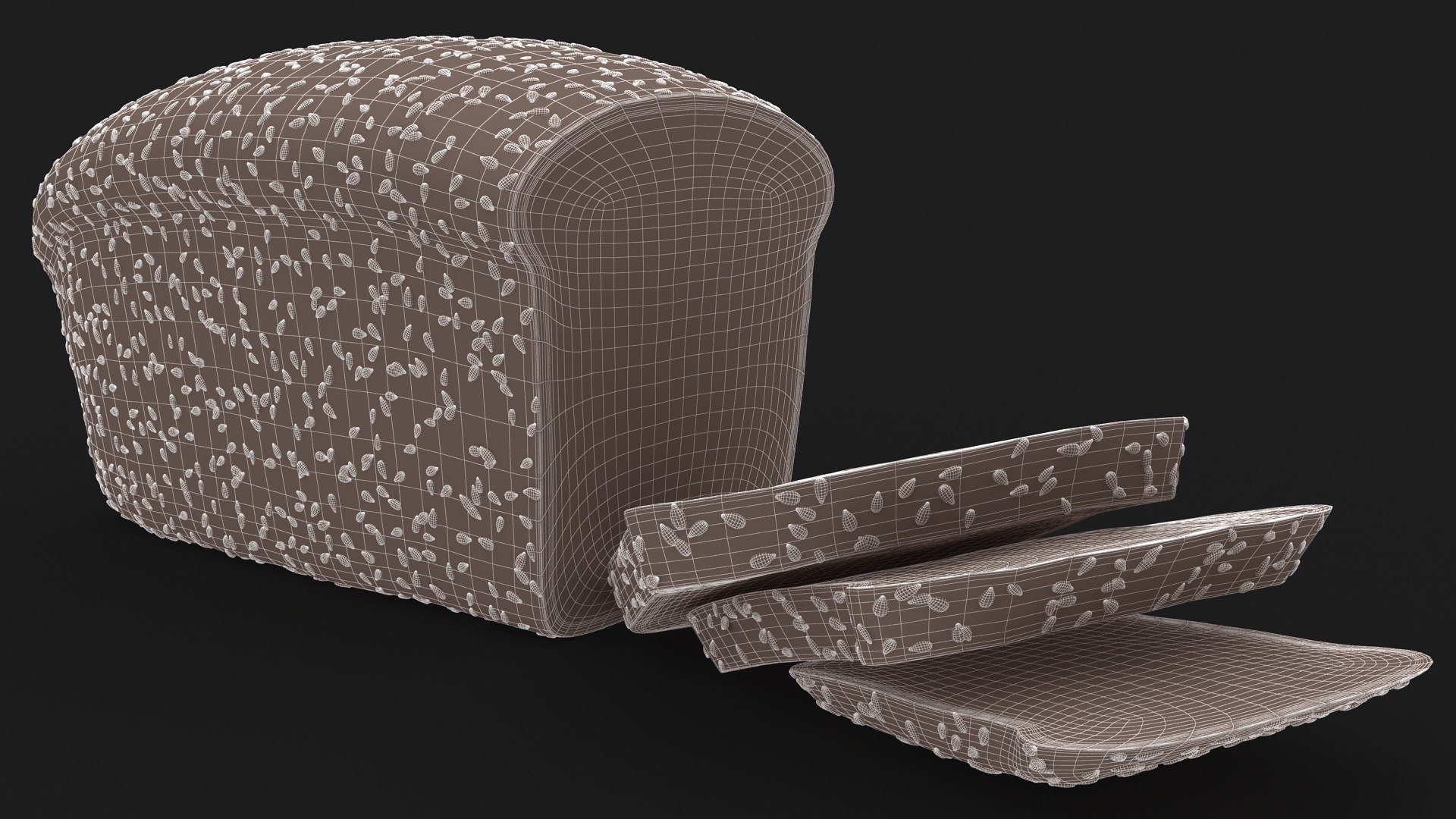 Realistic Sesame Bread 3D Model - TurboSquid 1448496