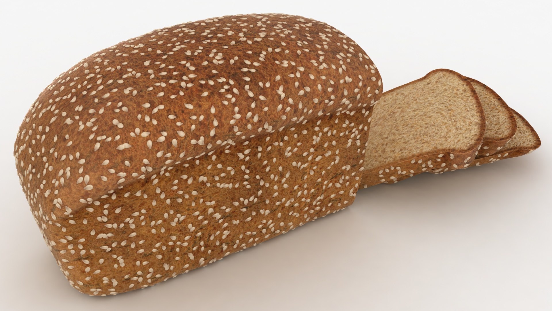 Realistic Sesame Bread 3D Model - TurboSquid 1448496