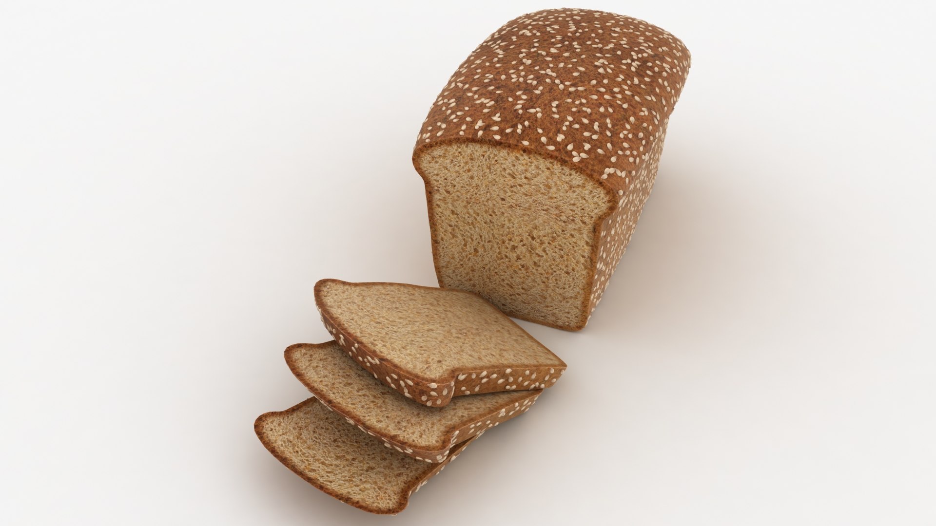 Realistic Sesame Bread 3D Model - TurboSquid 1448496