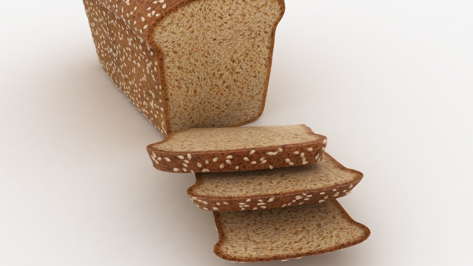 Realistic Sesame Bread 3D Model - TurboSquid 1448496
