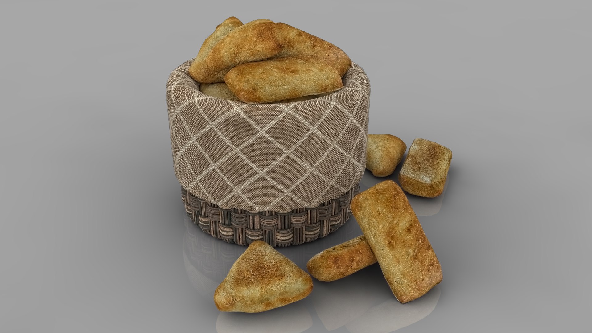 Realistic Low Poly Bread And Cookie Collection 3D Model - TurboSquid ...
