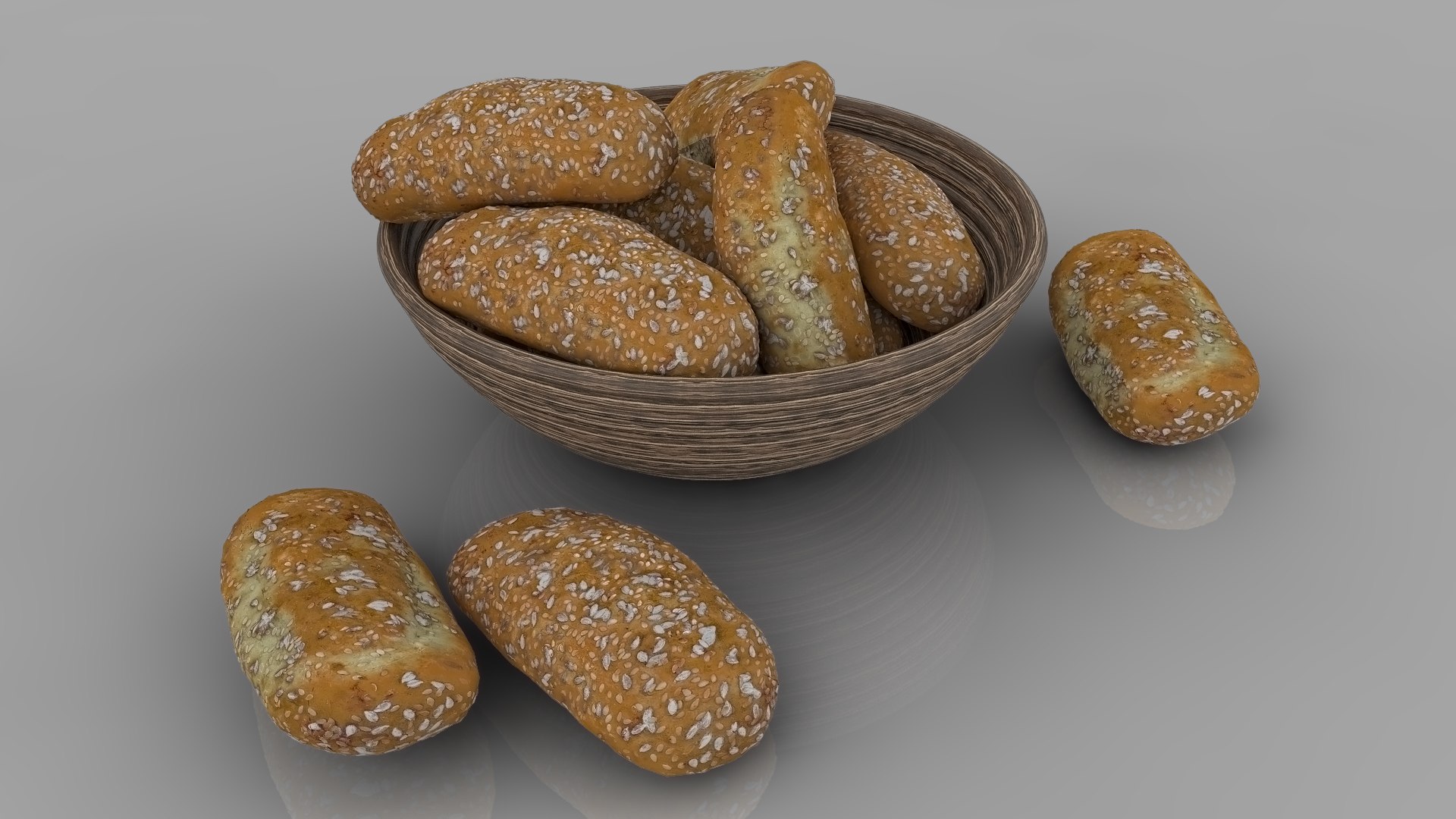 Realistic Low Poly Bread And Cookie Collection 3D Model - TurboSquid ...
