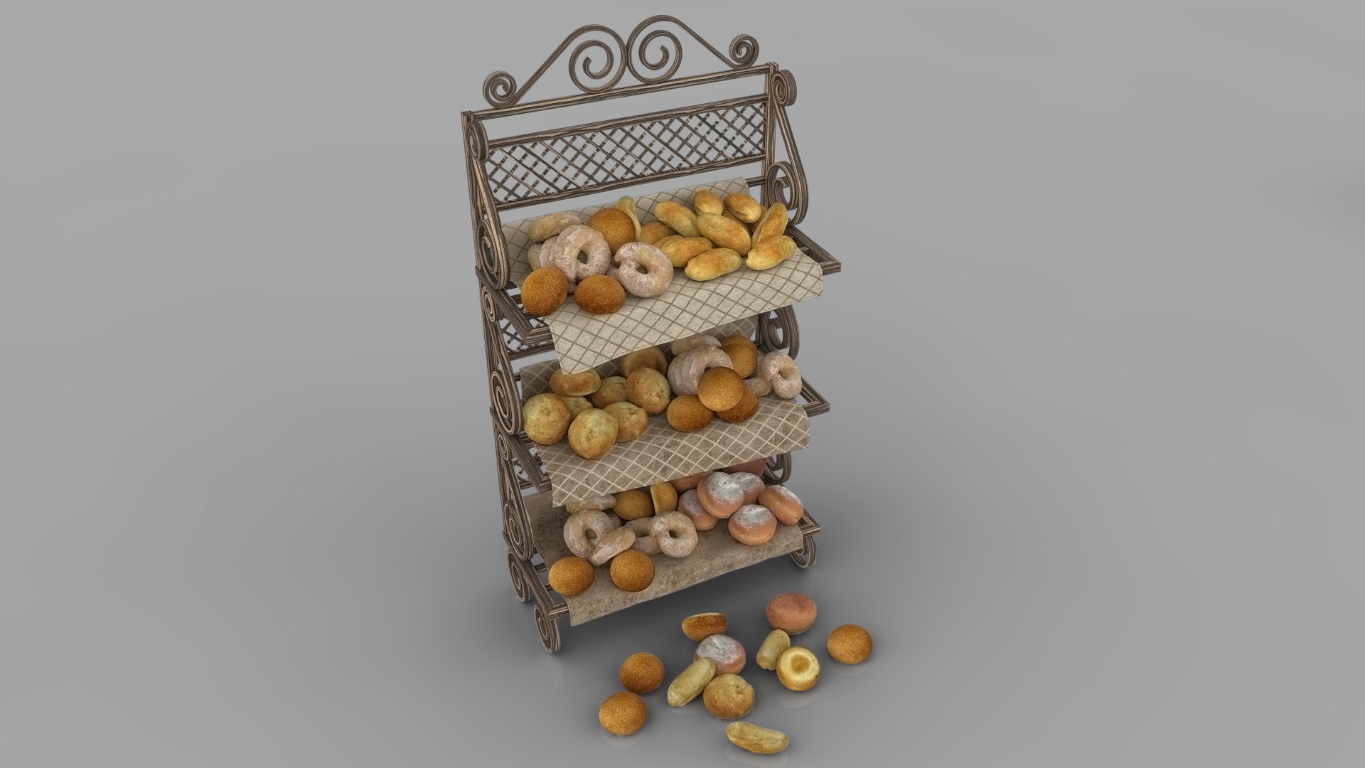 Realistic Low Poly Bread And Cookie Collection 3D Model - TurboSquid ...