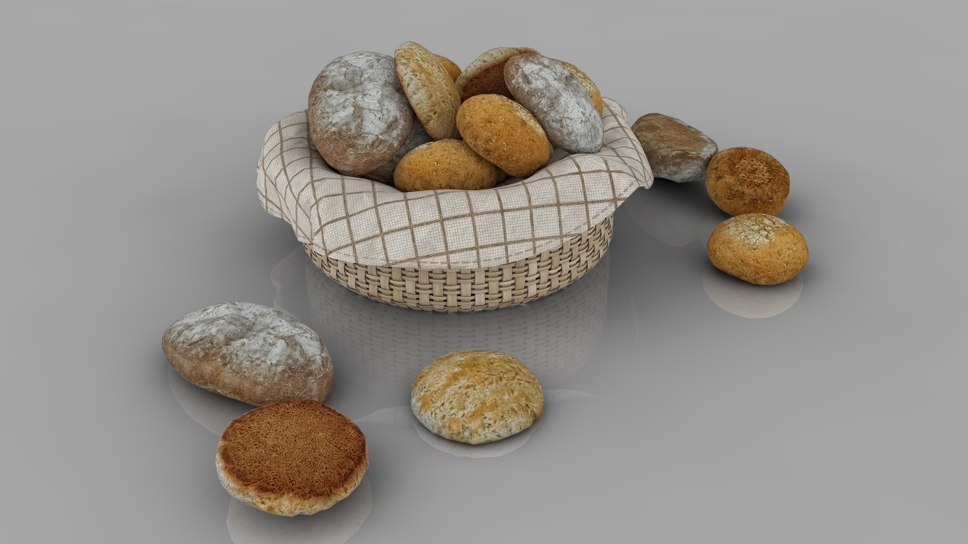 Realistic Low Poly Bread And Cookie Collection 3D Model - TurboSquid 1872695
