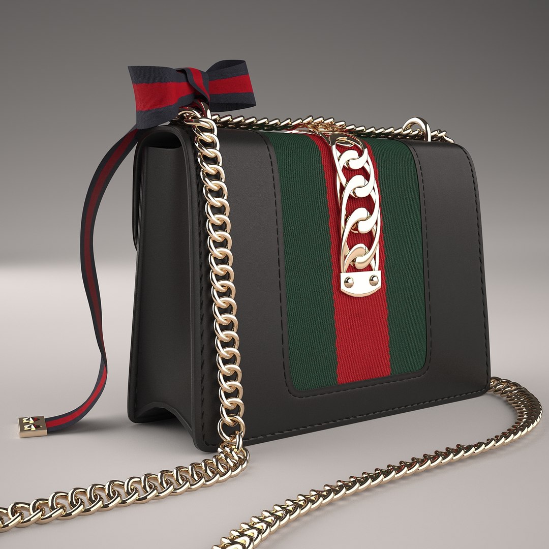 3D Model Gucci Sylvie Leather Mini - TurboSquid 1215437