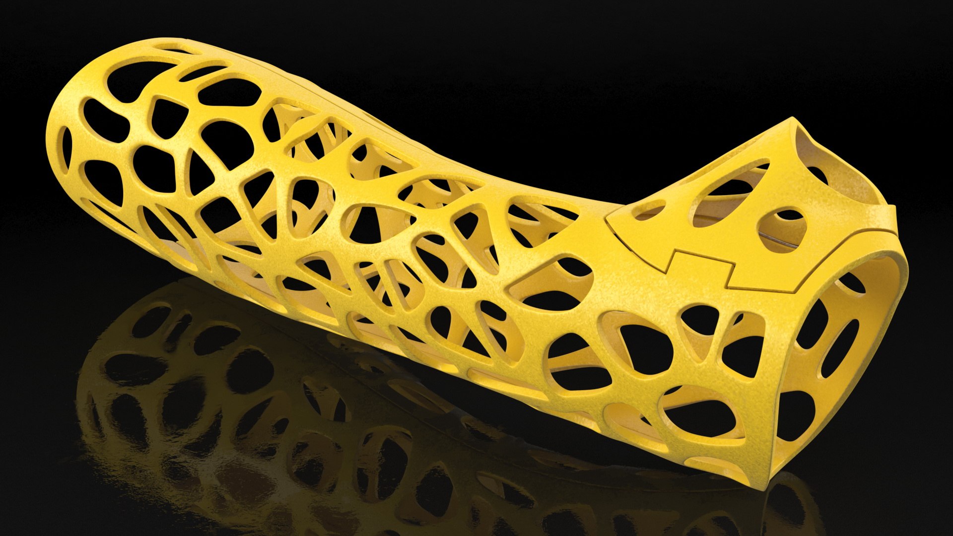 3D Model 3D-Printed Orthopedic Cast Hand Yellow - TurboSquid 1900349
