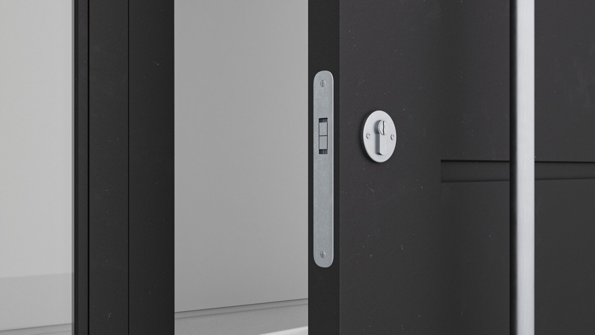 3D Model Aluminium Door 155 - TurboSquid 2032850