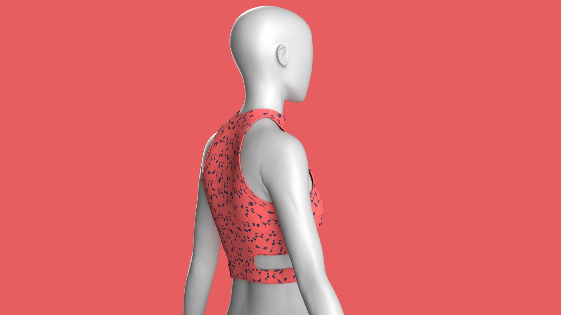 3D Girls Sleeveless Zip Top Model - TurboSquid 2456205