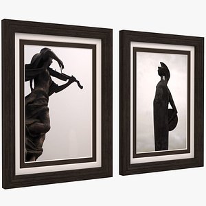 3d framed art dual matte model