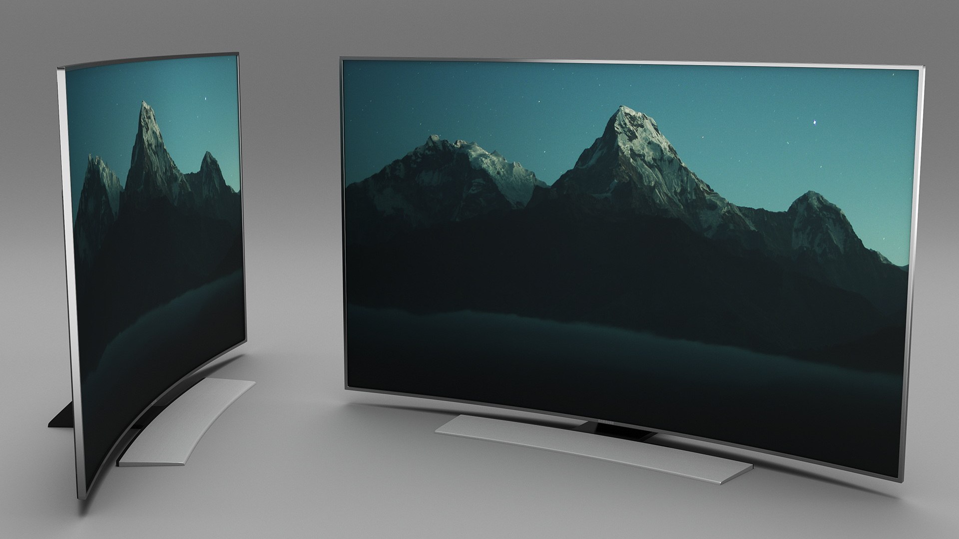 Curved LED Tv Samsung 3D Model - TurboSquid 2220557