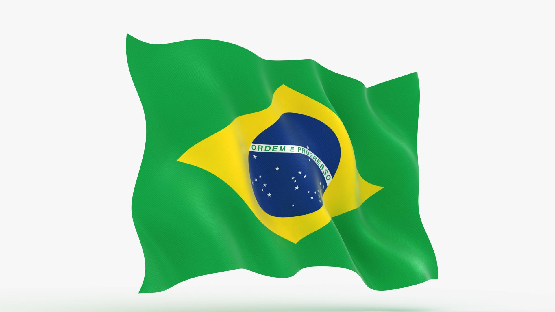 3D Realistic Brazil Flag Model - TurboSquid 1614522