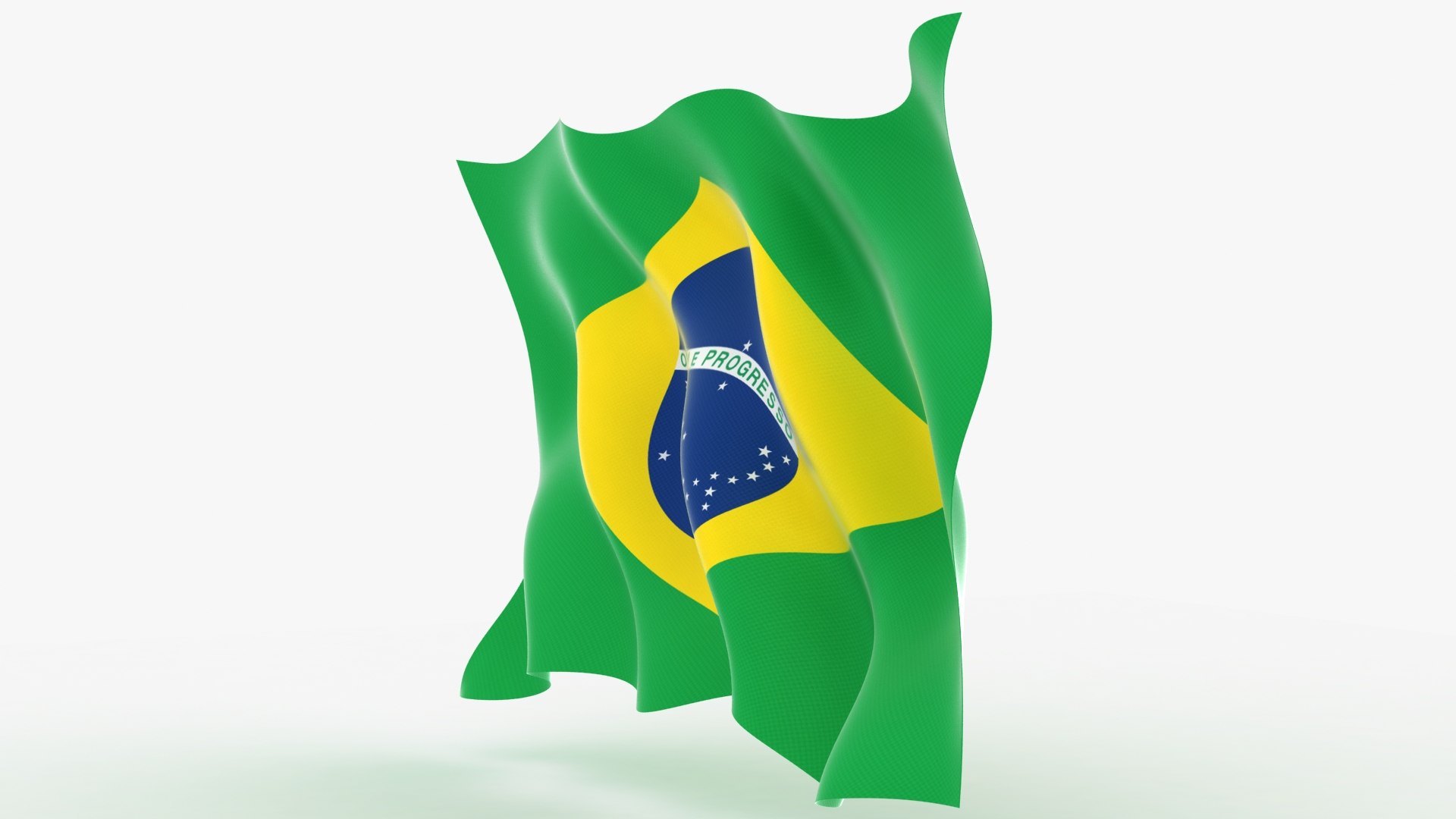 3D Realistic Brazil Flag Model - TurboSquid 1614522