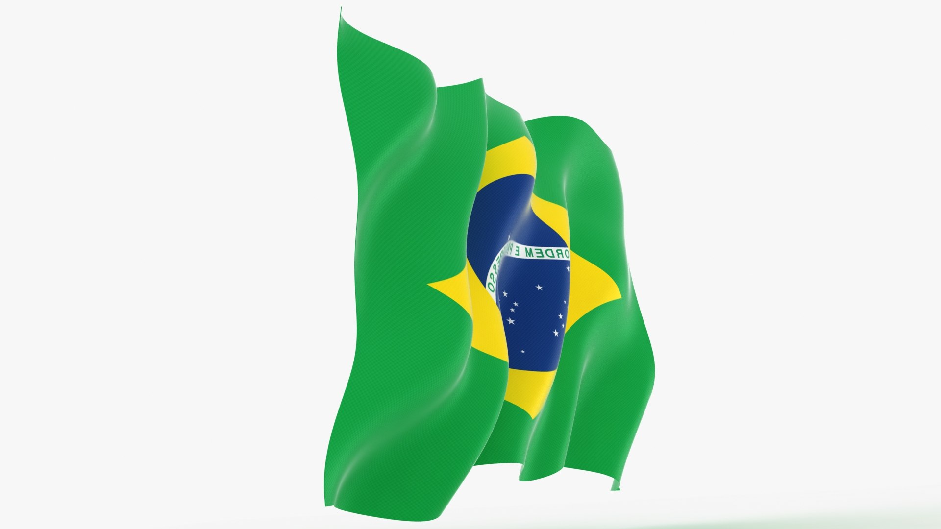 3D Realistic Brazil Flag Model - TurboSquid 1614522