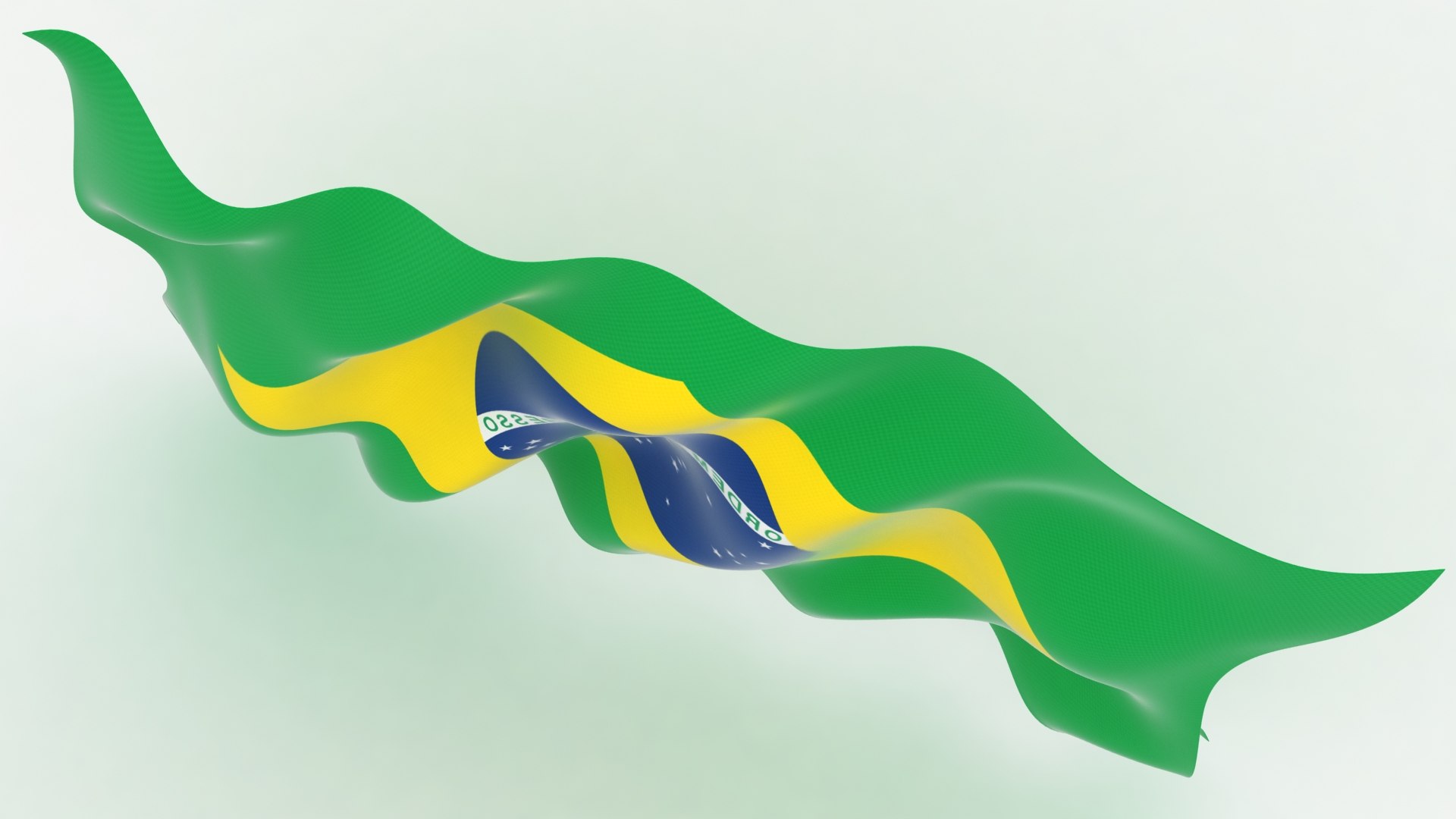 3D Realistic Brazil Flag Model - TurboSquid 1614522