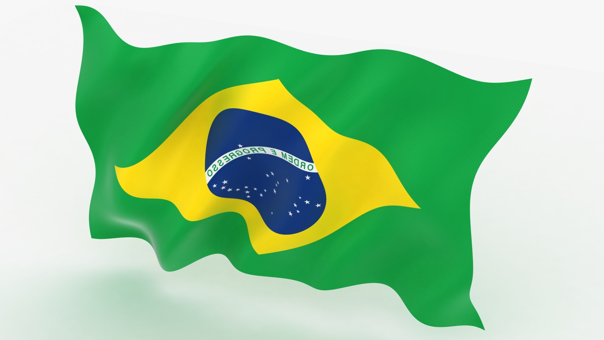 3D Realistic Brazil Flag Model - TurboSquid 1614522