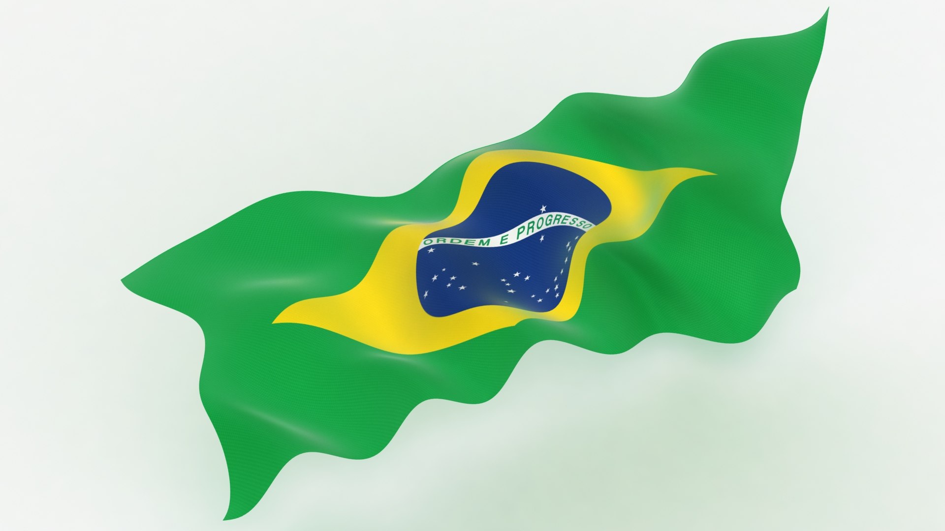 3D Realistic Brazil Flag Model - TurboSquid 1614522