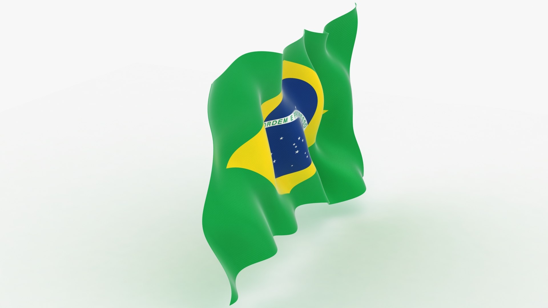 3D Realistic Brazil Flag Model - TurboSquid 1614522