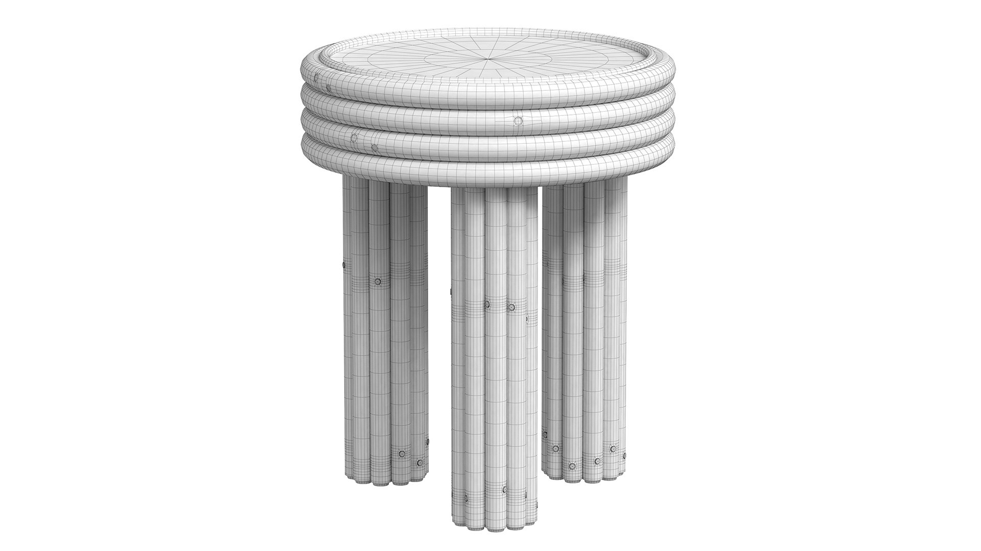 Bamboo Round Claude Side Table 3D model - TurboSquid 2075978