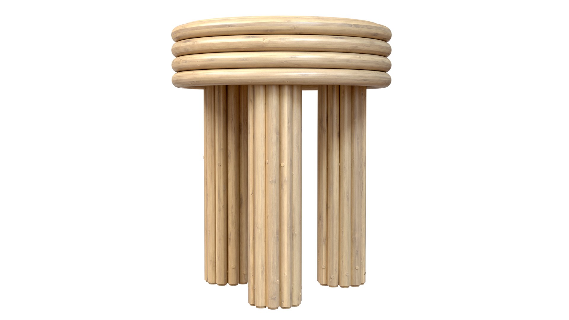 Bamboo Round Claude Side Table 3D model - TurboSquid 2075978