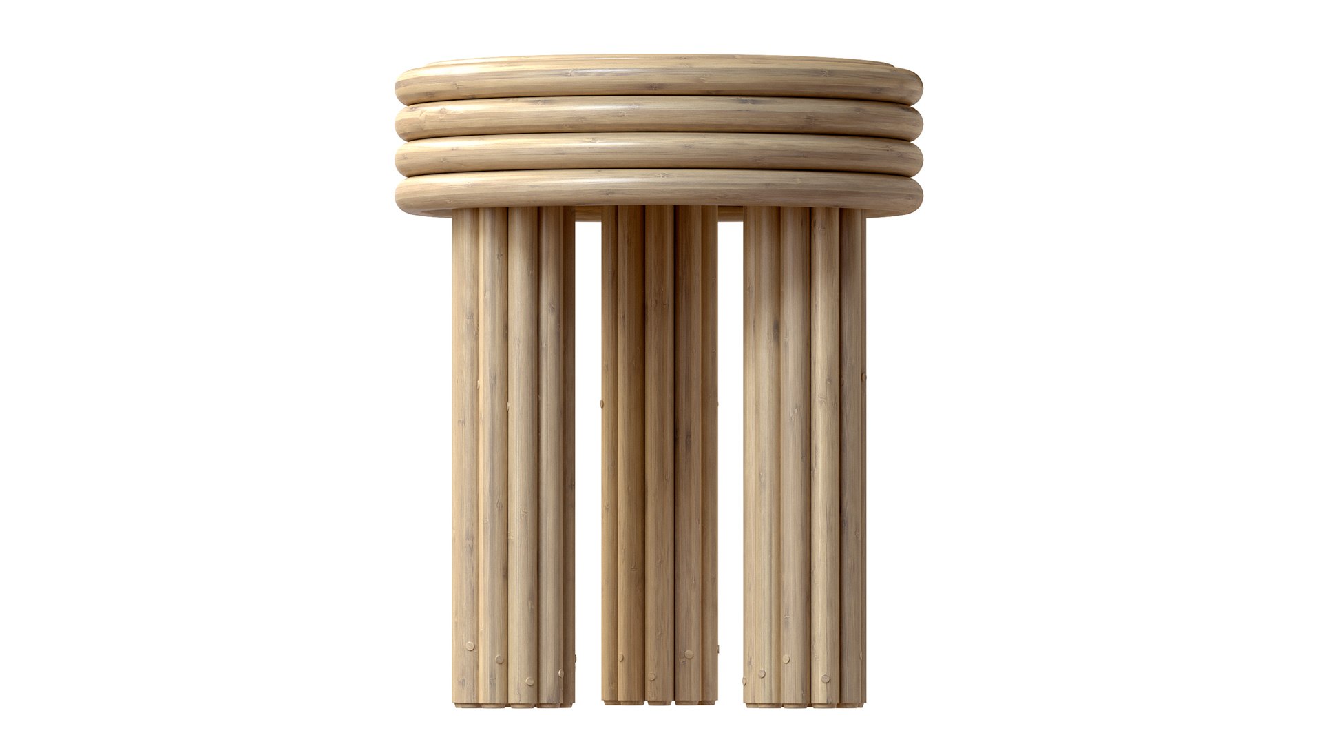 Bamboo Round Claude Side Table 3D model - TurboSquid 2075978