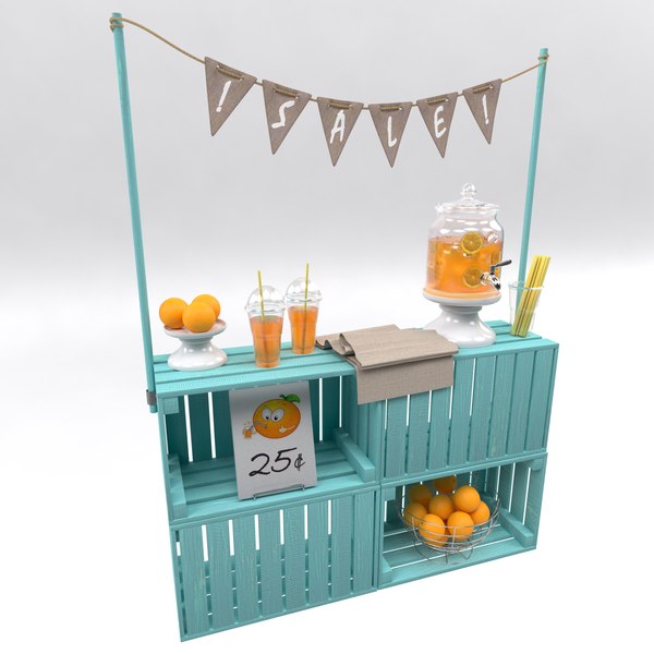 Lemonade stand 3D model - TurboSquid 1646972