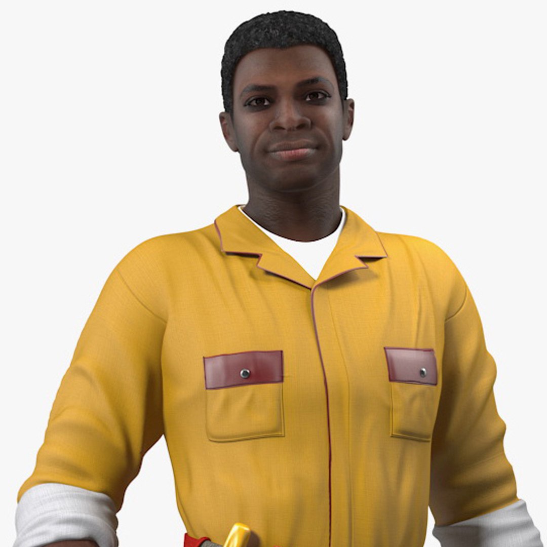 African American Locksmith Rigged Male 3D Model - TurboSquid 1678276
