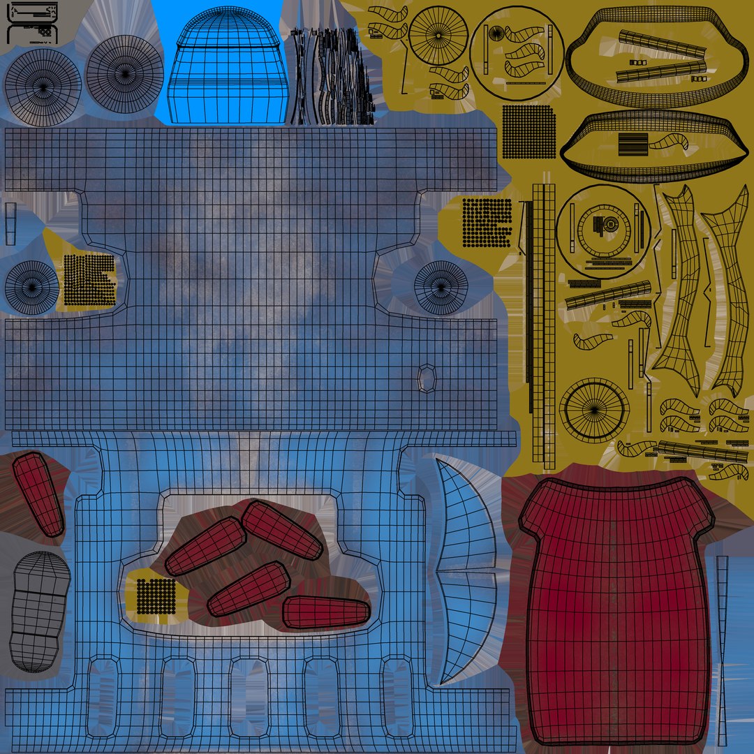 3D Octopus Amusement Park Ride Model - TurboSquid 1978751