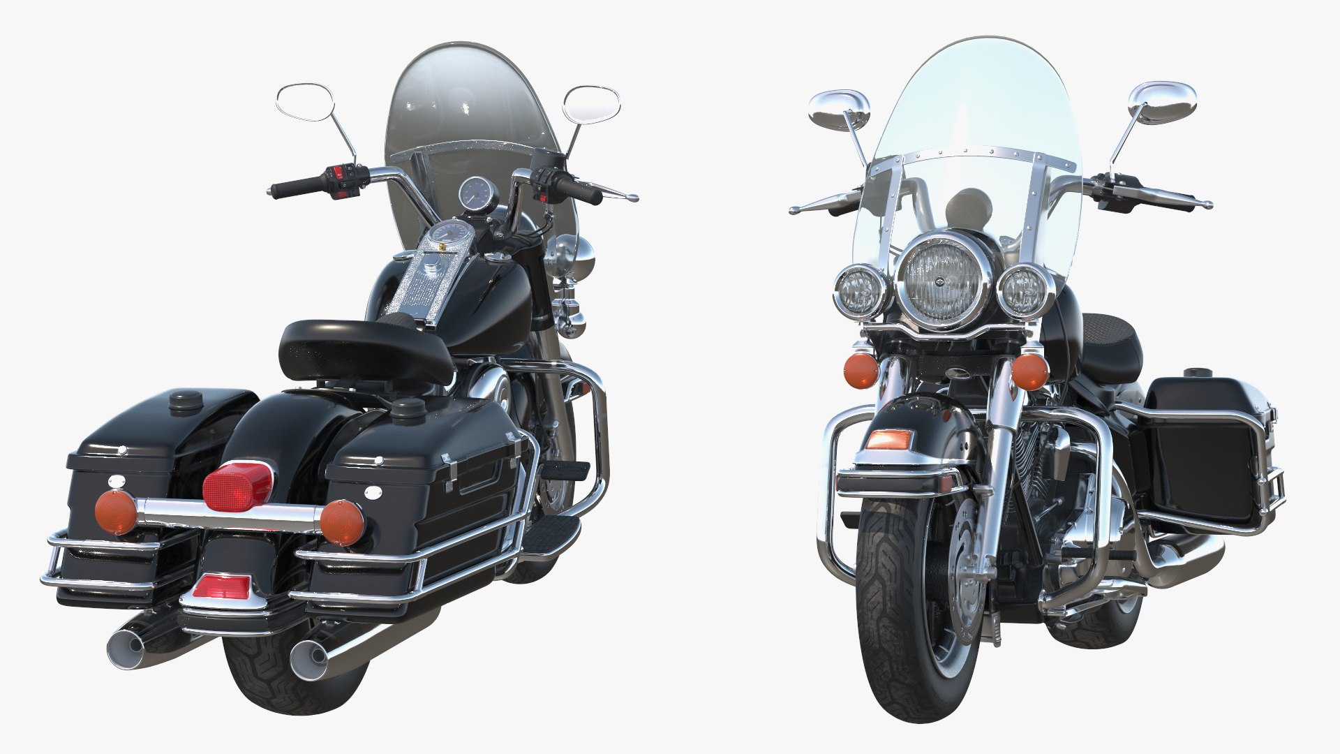 Classic Road King Motorcycle Black 3D - TurboSquid 2322309