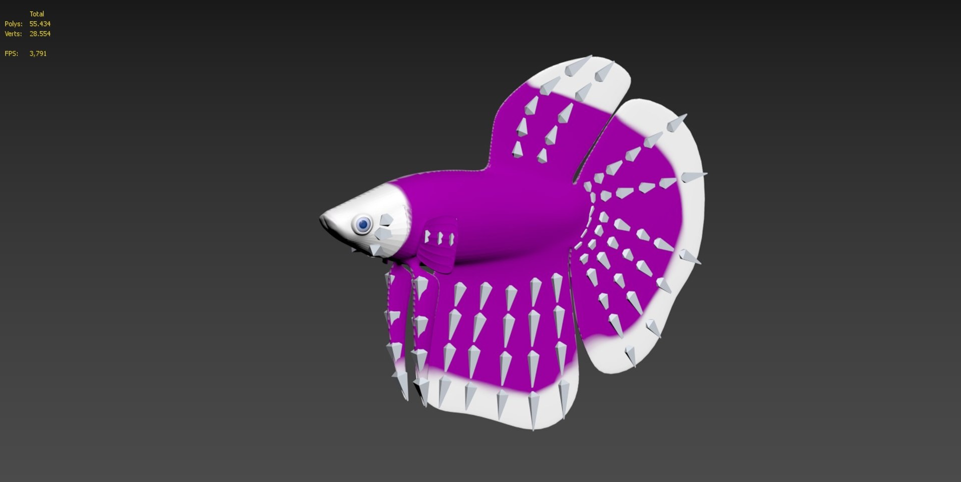 3D Clown Betta Fish Model - TurboSquid 1473454